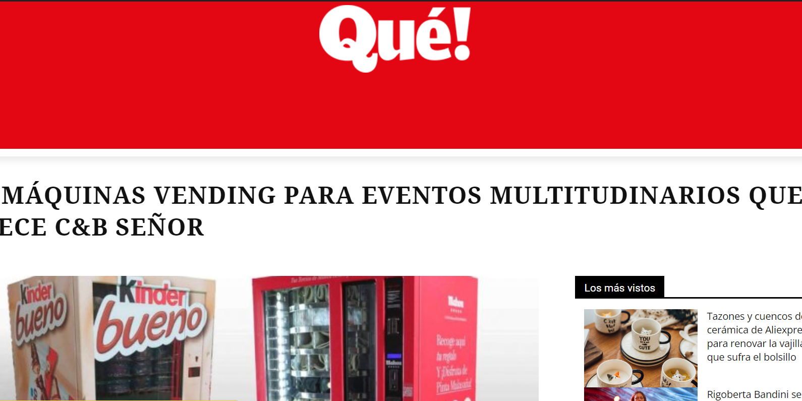 Máquinas vending para eventos multitudinarios - CyB Señor